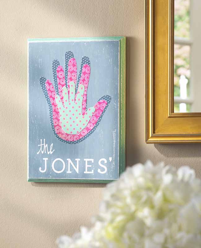 Make a Family Handprint Plaque with Mod Podge - CATHIE FILIAN's ...