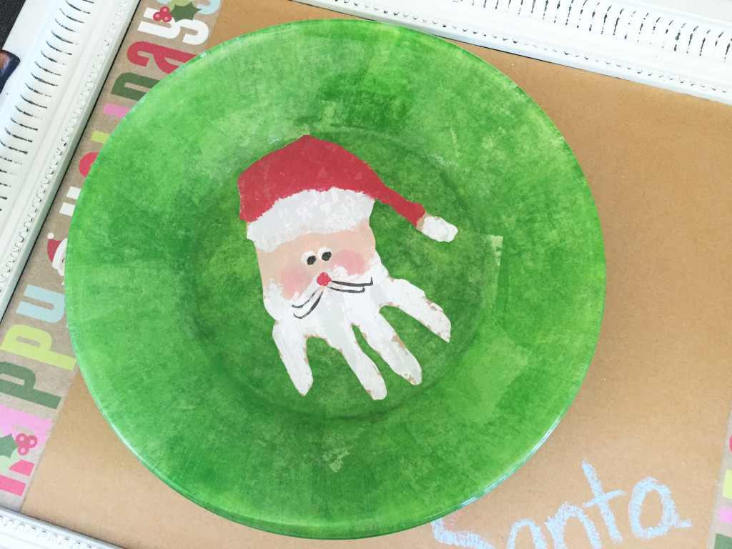 DIY Cookies and Milk Set for Santa Using a Kids Handprint Santa ...