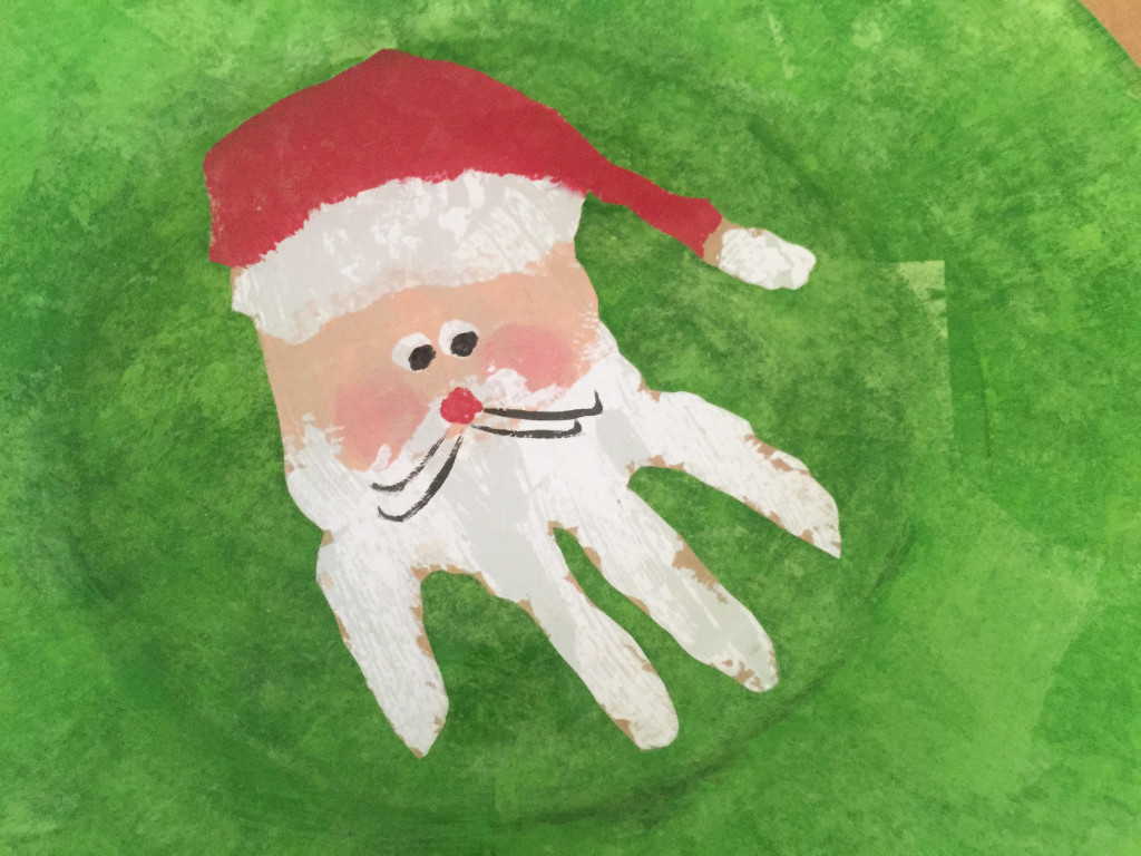 DIY Cookies and Milk Set for Santa Using a Kids Handprint Santa ...