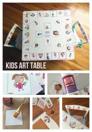 Make a Kids Table with Children's Art - CATHIE FILIAN's Handmade Happy Hour