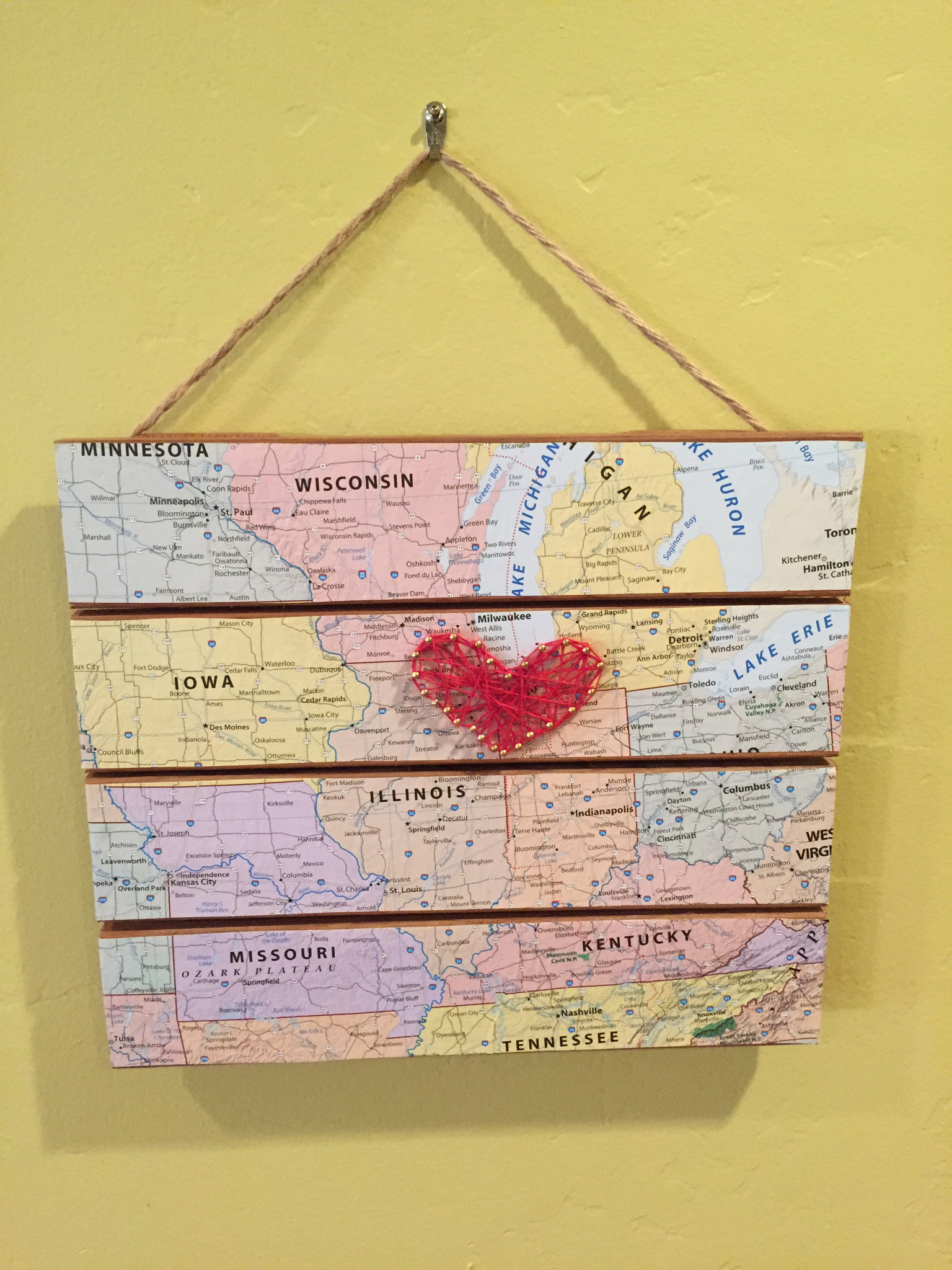Pallet Map and String Art - CATHIE FILIAN's Handmade Happy Hour