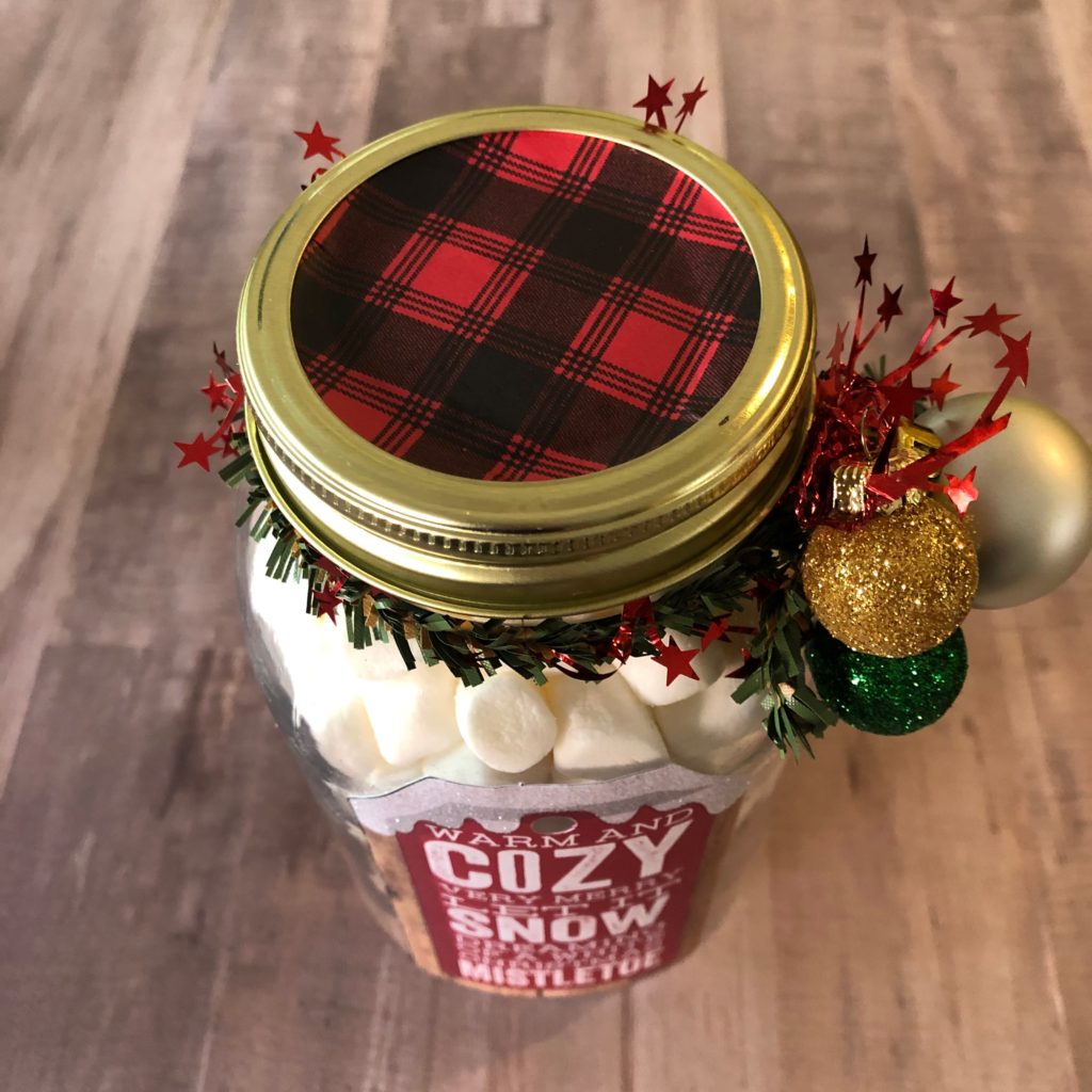 Hot Coco Mason Jar Gift Mod Podge lid - CATHIE FILIAN's Handmade Happy Hour