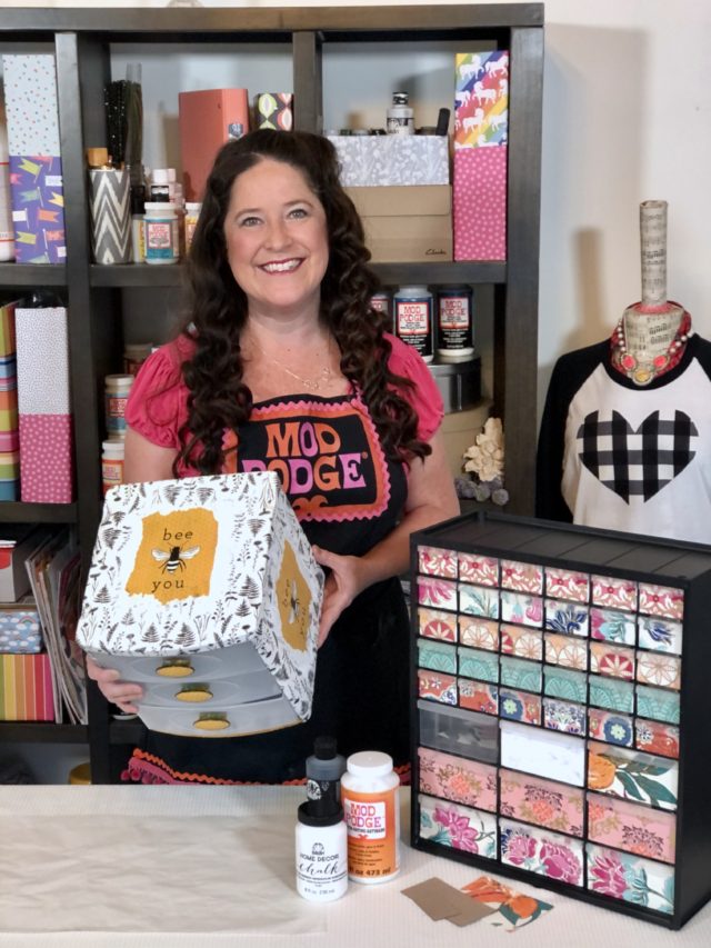 Craft Storage Box Makeovers with Mod Podge and Artbin - CATHIE FILIAN's ...
