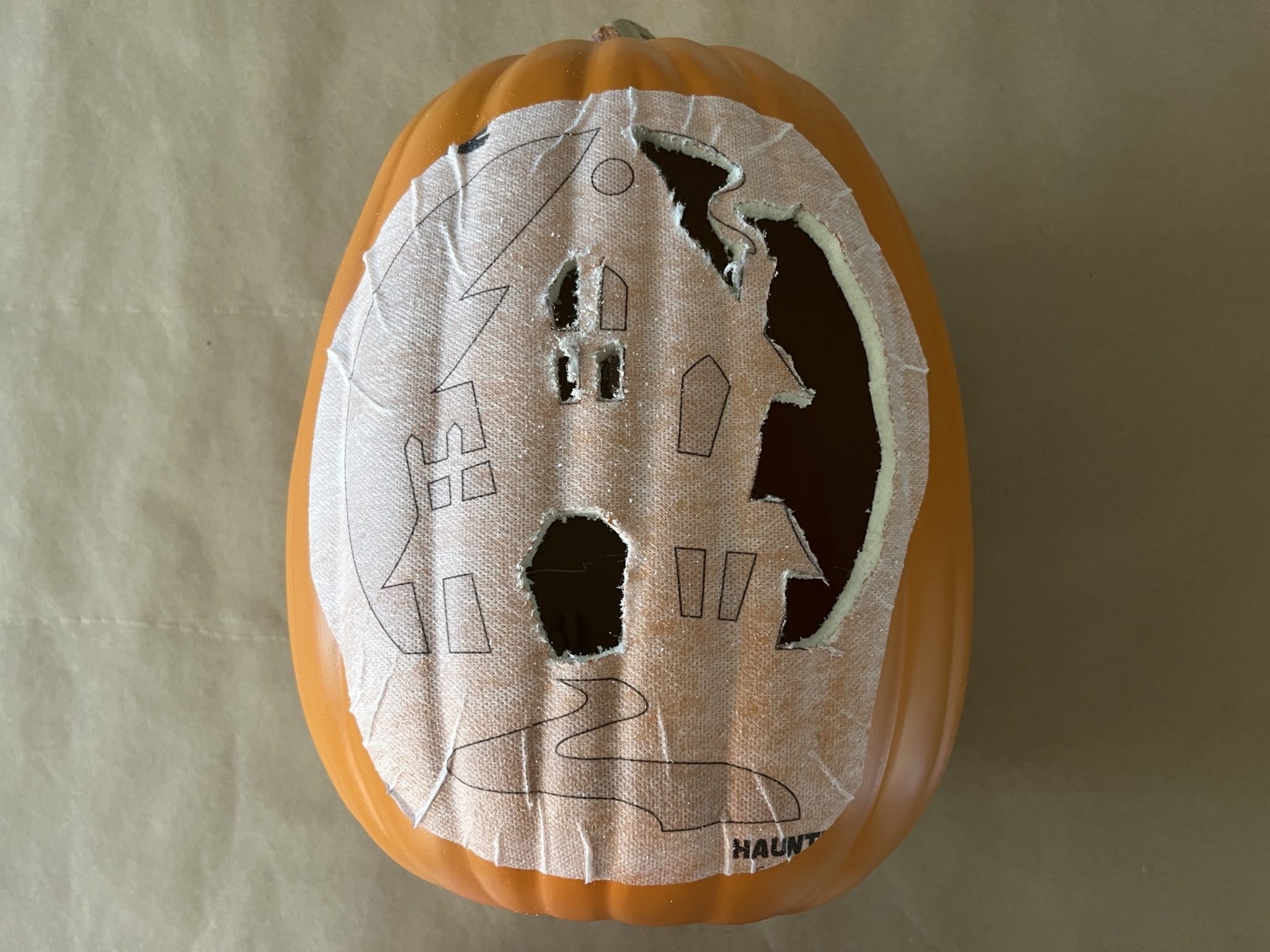 How to Carve Foam Fake Pumpkins with Stick 'n Carve Sheets and Carving ...