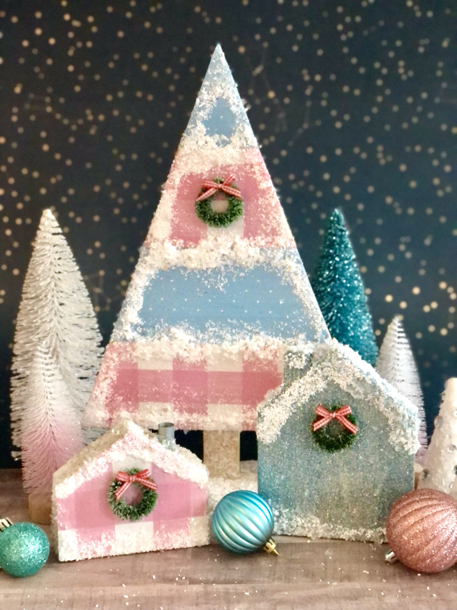 Epsom Salt Snow and Sparkle Mod Podge Snow Village - CATHIE FILIAN's ...