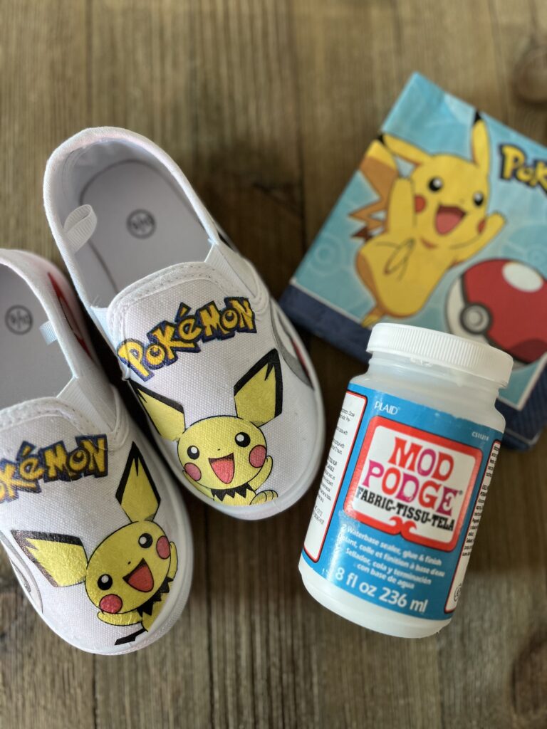 DIY Character Shoes with Napkins and Fabric Mod Podge - CATHIE FILIAN's ...