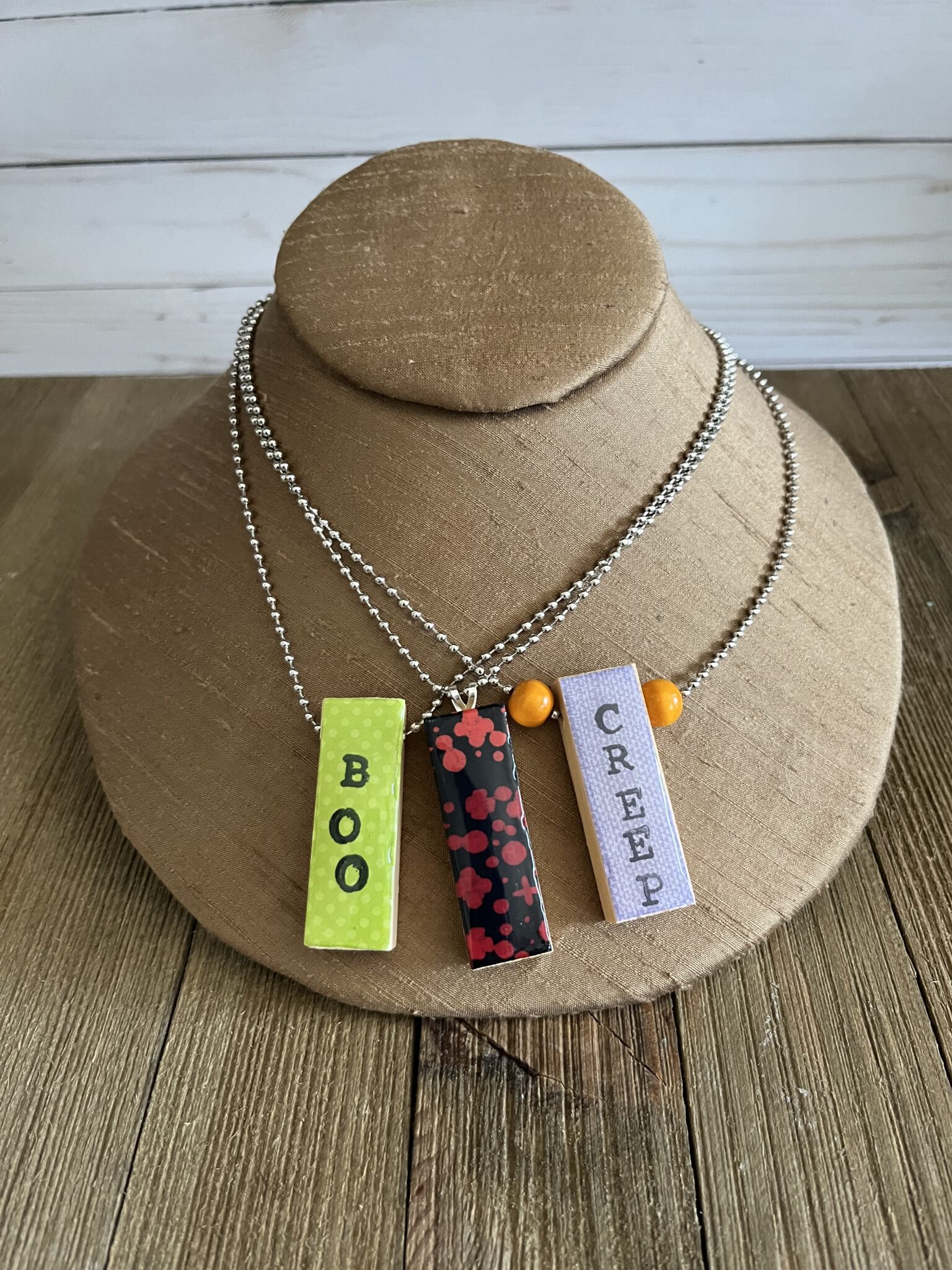 Dollar Tree Game Piece Pendants for Halloween Jewelry - CATHIE FILIAN's ...