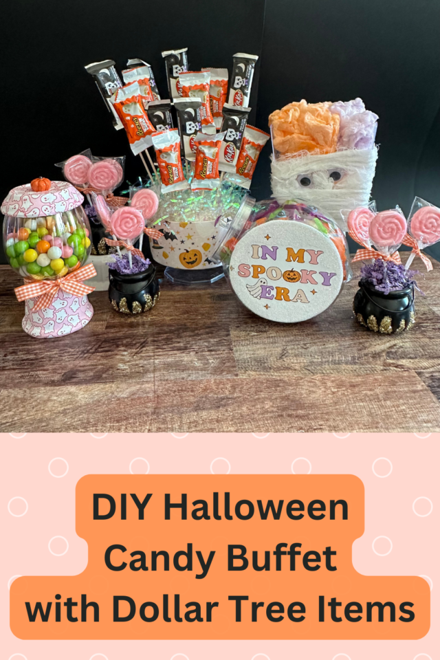 Dollar Tree DIY Halloween Candy Buffet Bar and Clay Pot Gum Ball ...