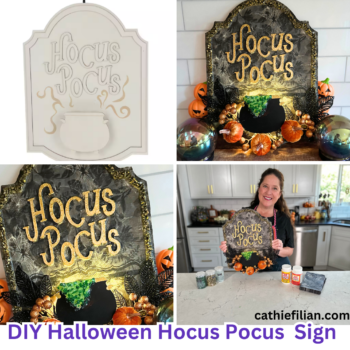 Hocus Pocus DIY Sign How to Makeover Wood Signs with Napkins and Mod ...