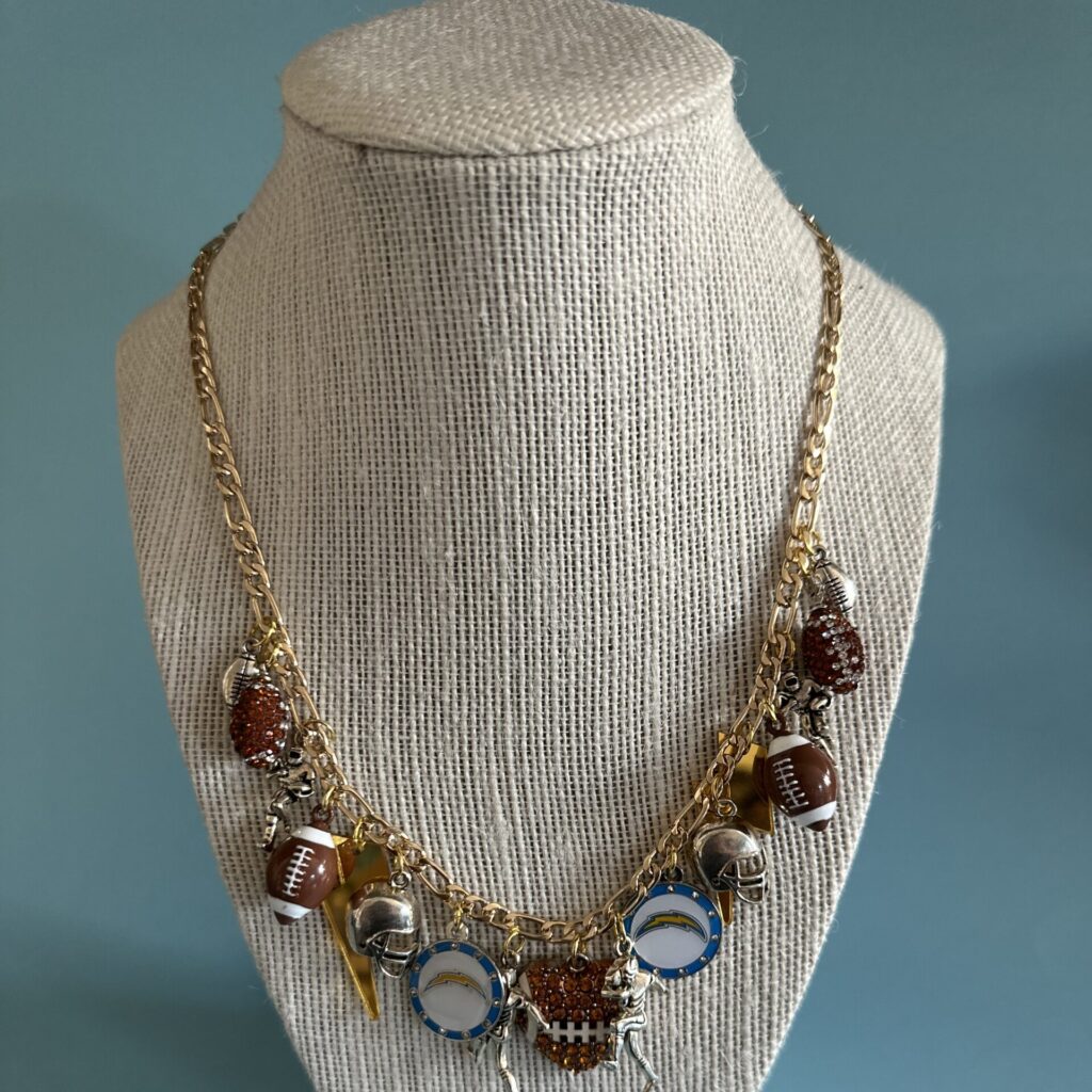 DIY NFL Football Charm Necklace Junk Jewelry Making Tutorial - CATHIE ...