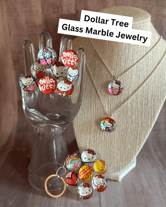 Dollar Tree Glass Marble Jewelry Necklaces Rings Keychains - CATHIE ...