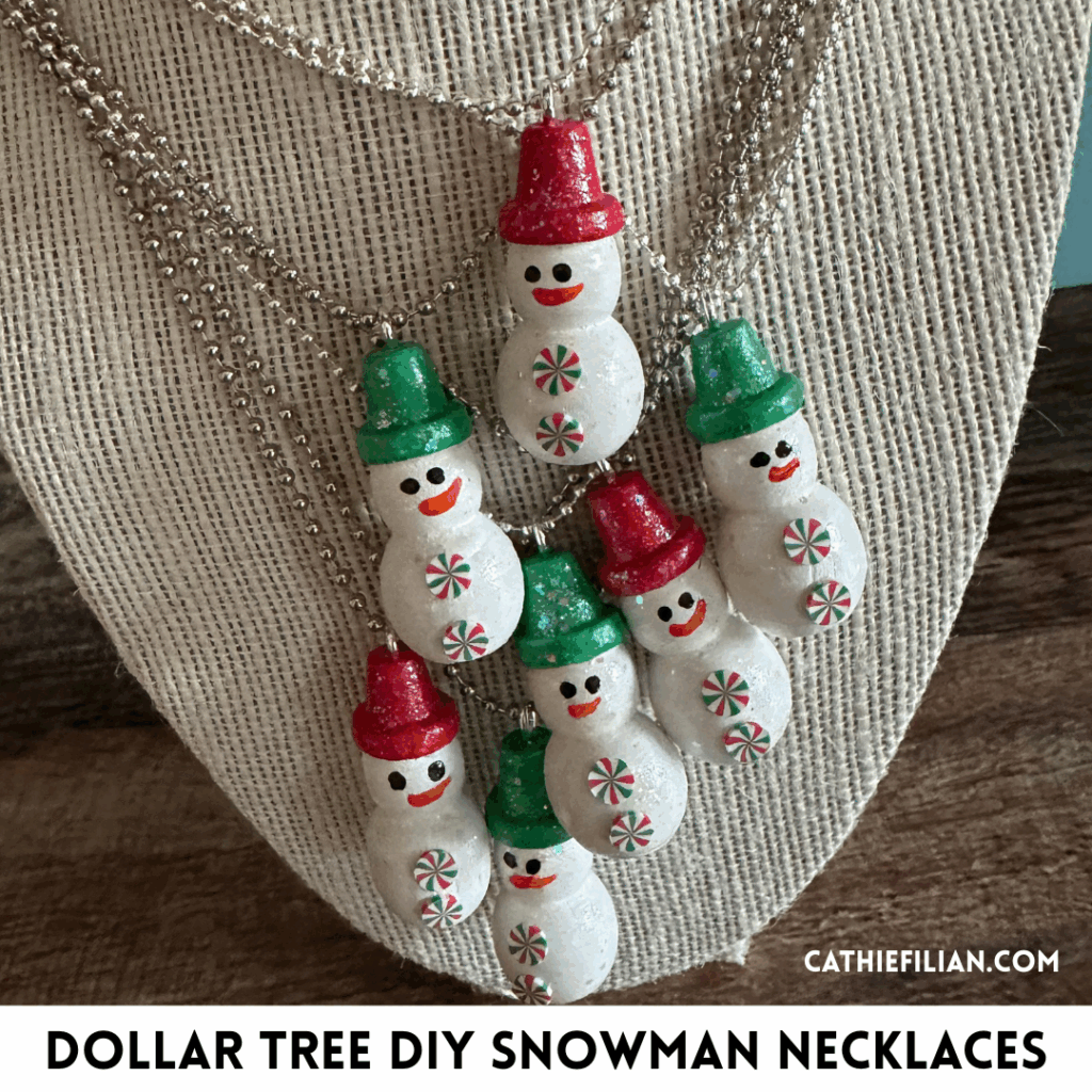 Dollar Tree Diy Snowman Necklaces Cathie Filians Handmade Happy Hour
