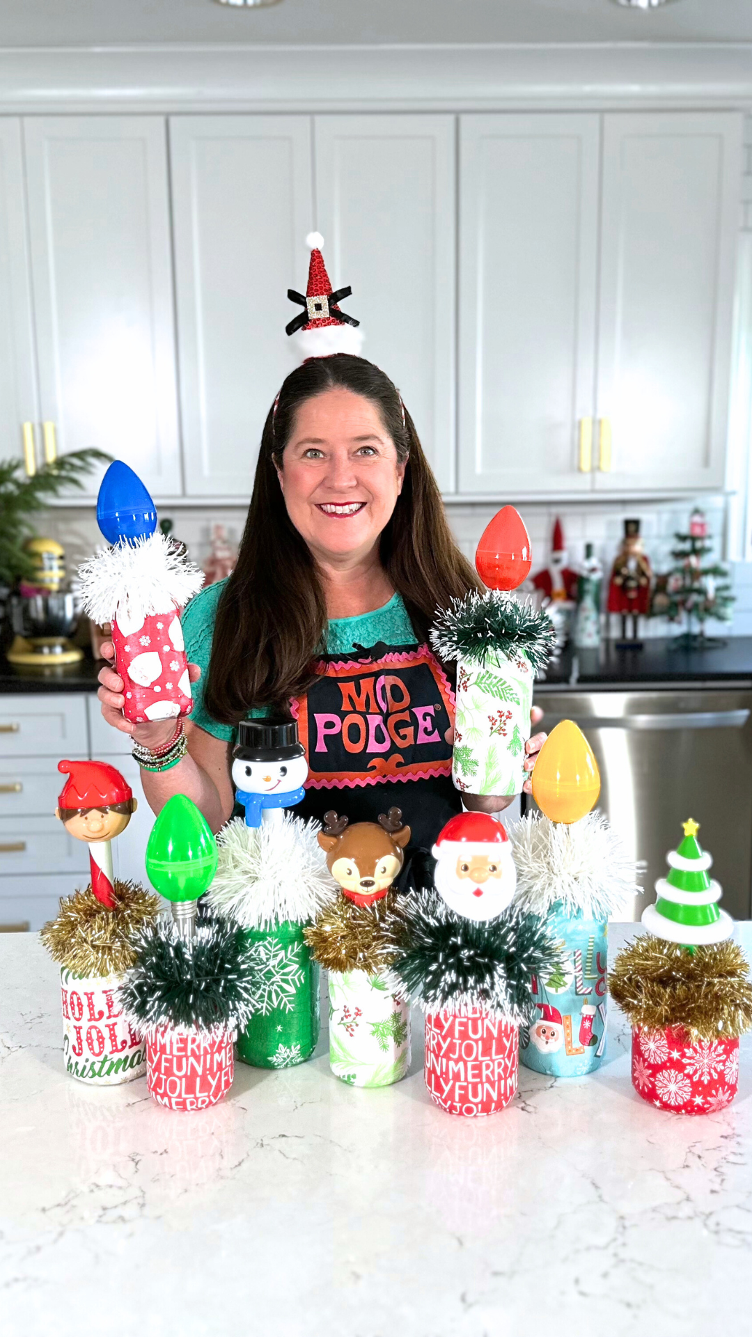 IG stories 2 Upcycled Mason Jar Christmas Centerpieces - CATHIE FILIAN ...
